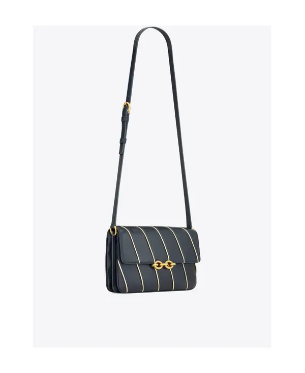 Saint Laurent Le Maillon Striped Satchel Bag