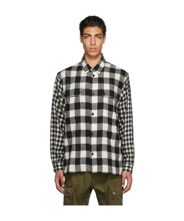 DIESEL® Flannel Checked Knitted Shirt