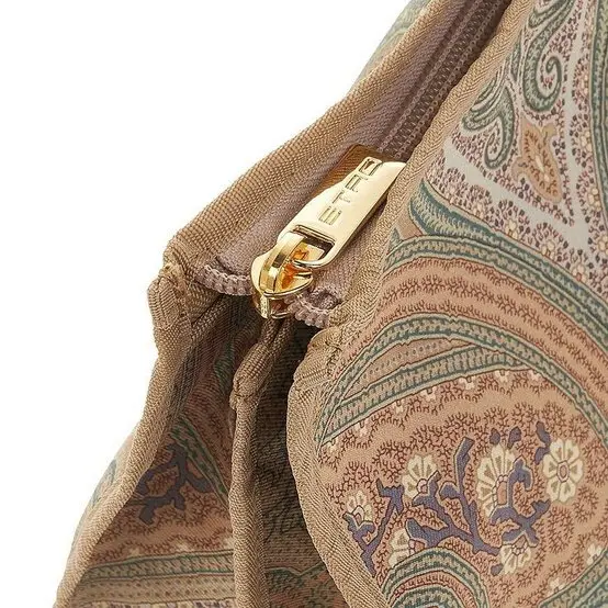 Etro Zipper Clutch - Light Brown