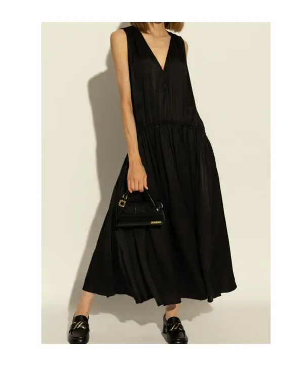 ANINE BING Mia Silk Maxi Dress