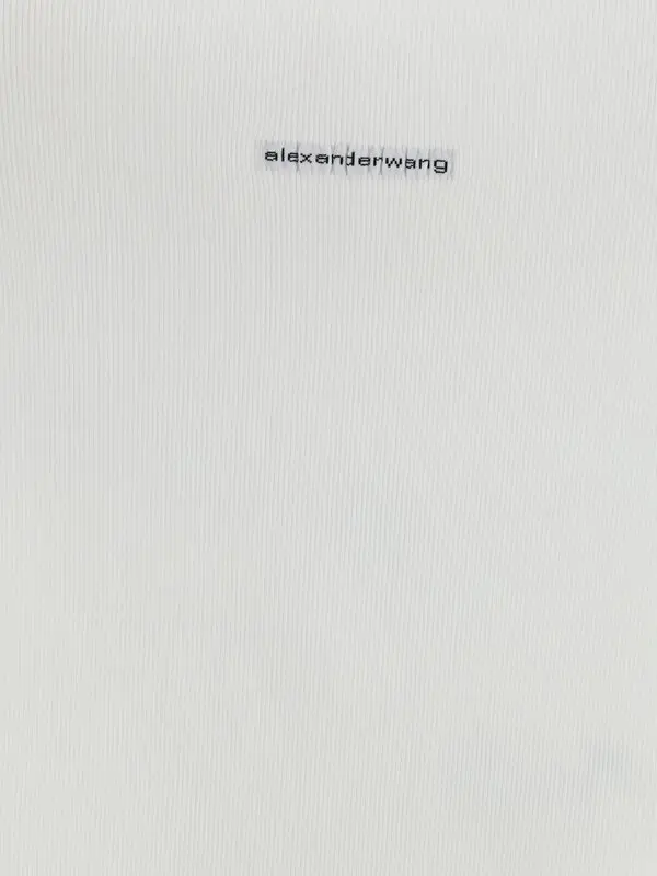 Alexander Wang Ribbed Logo T-shirt - White