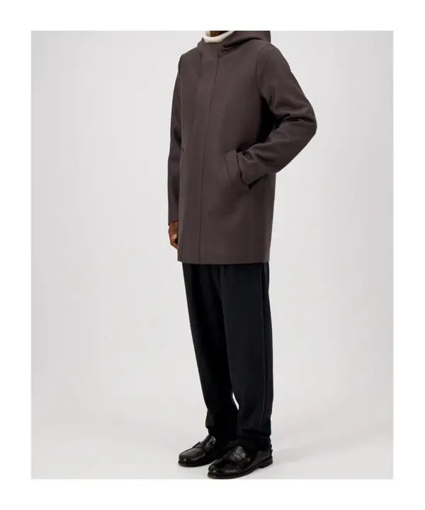 Harris Wharf London Hooded Funnel-neck Coat