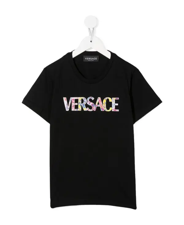 Versace Logo Print Cotton T-shirt