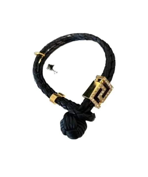 Versace Medusa Cord Bracelet - Black