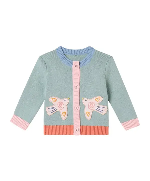 Stella McCartney Bird-appliqué Cardigan - Green
