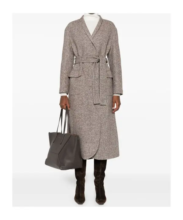 Brunello Cucinelli Single-breasted Belted Coat