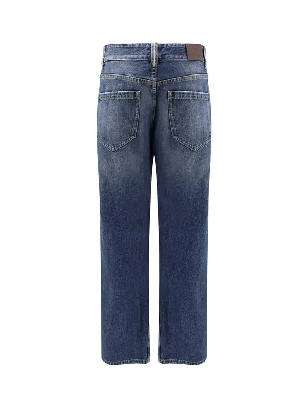 Brunello Cucinelli High-waisted Straight-leg Jeans - Blue