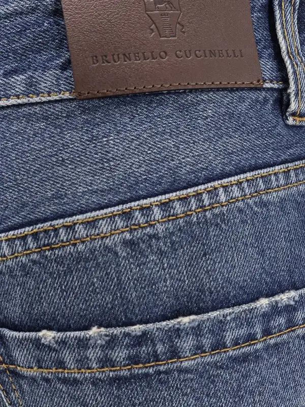 Brunello Cucinelli High-waisted Straight-leg Jeans - Blue