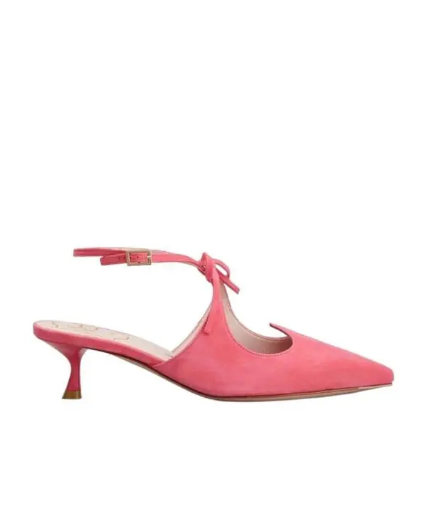ROGER VIVIER I Love Vivier Bow Slingback Mules In Suede