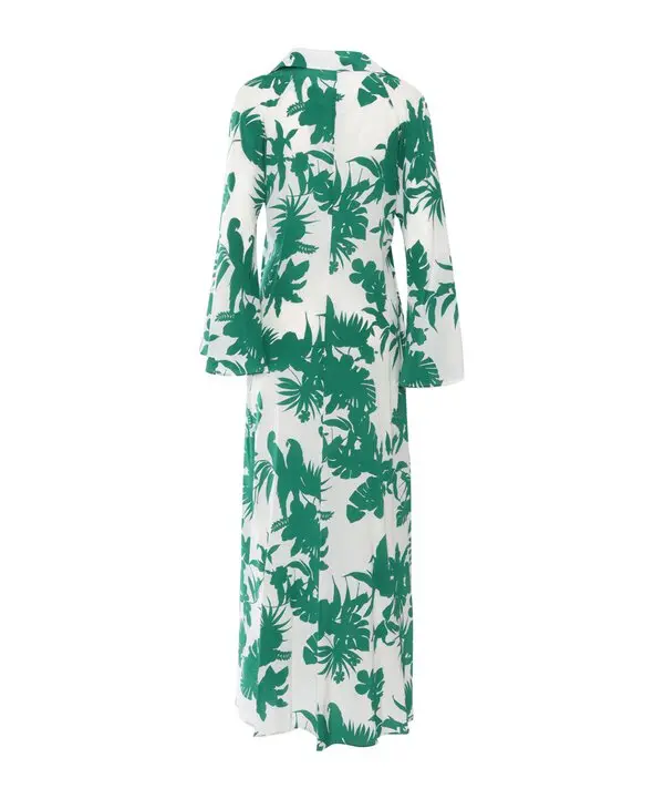 Max Mara Livrea All-over Patterned Long-sleeved Dress