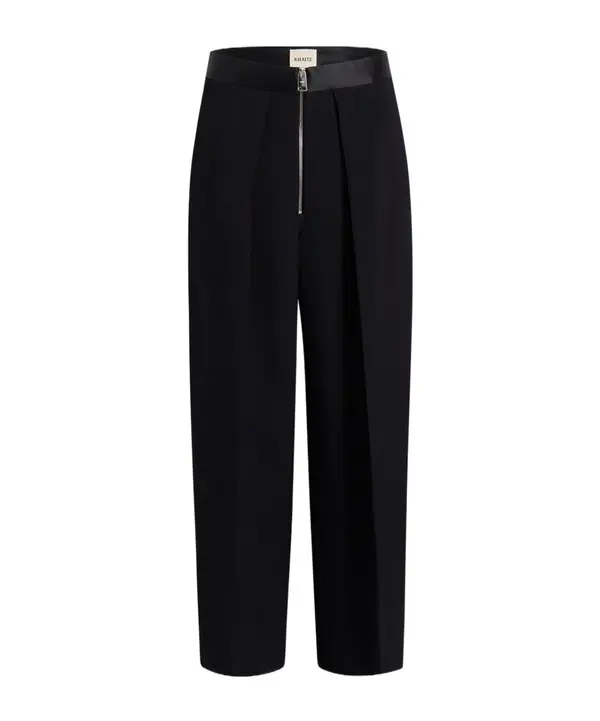 Khaite Marine Low-rise Wide-leg Pants - Black
