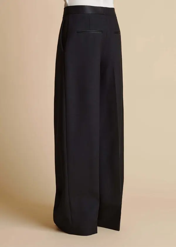 Khaite Marine Low-rise Wide-leg Pants - Black