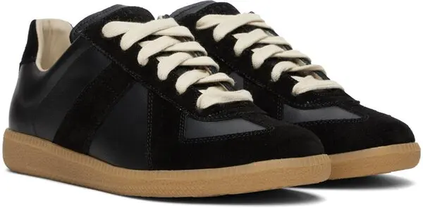 MAISON MARGIELA Replica Lace-up Sneakers - Black