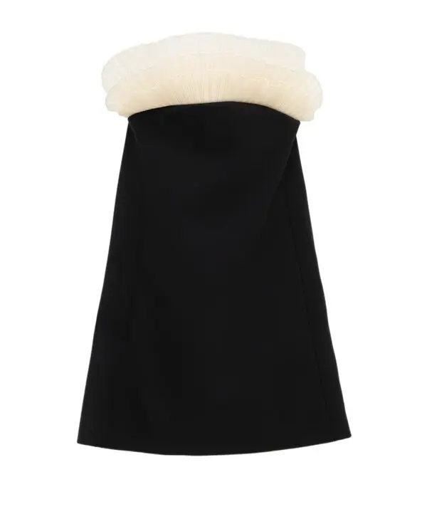 Celine Wool Piqu Bustier Mini Dress