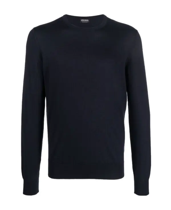 Zegna Round Neck Long Sleeve Sweater - No