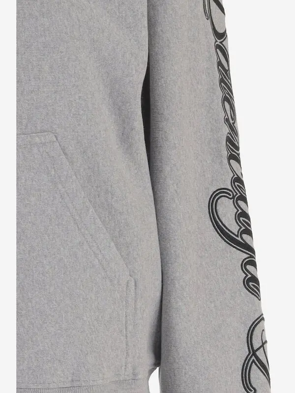 Balenciaga Cursive Zip-up Hoodie - No