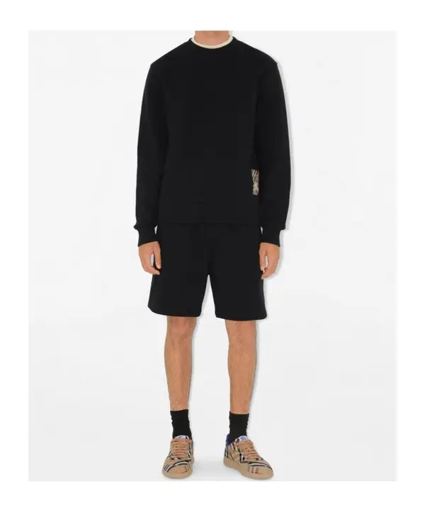Burberry Check-label Track Shorts - Black