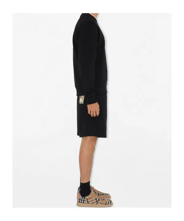 Burberry Check-label Track Shorts - Black