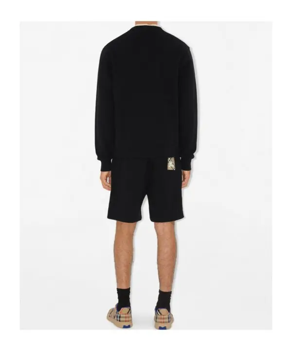 Burberry Check-label Track Shorts - Black