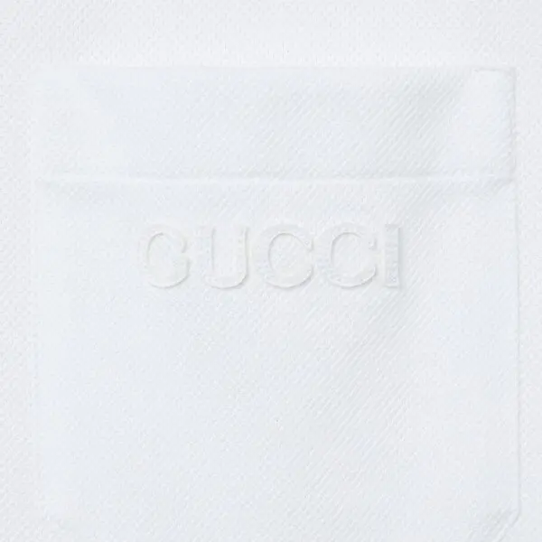 Gucci Web Detailed Piquet Polo Shirt - White