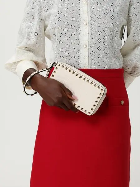 Valentino Garavani Studded Zipper Clutch