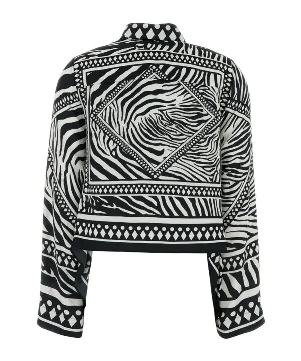 Blumarine Printed Long Sleeved Shirt - Black