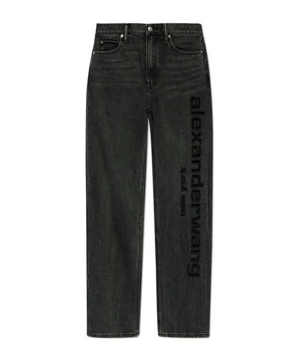 Alexander Wang Logo Embroidered Straight Leg Jeans