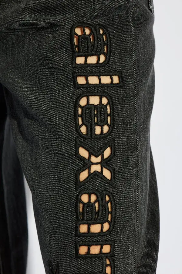 Alexander Wang Logo Embroidered Straight Leg Jeans