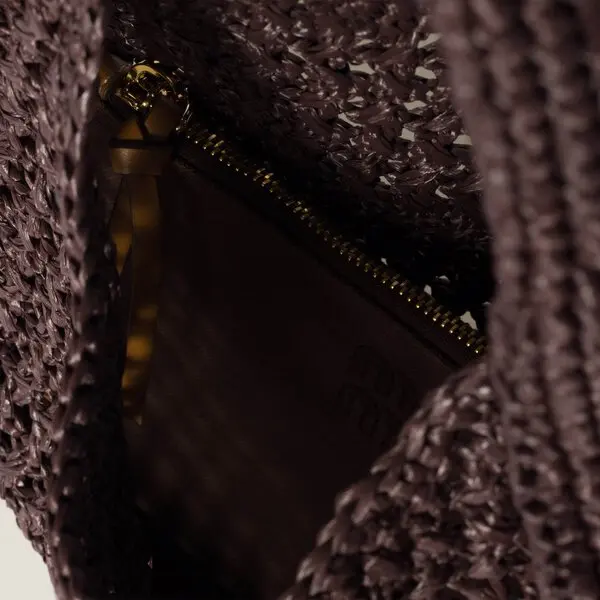 Miu Miu Raffia-effect Woven Hobo Bag
