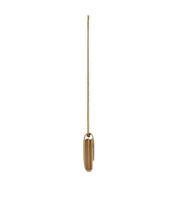 Saint Laurent Cassandre Chain Wallet - Dark Beige