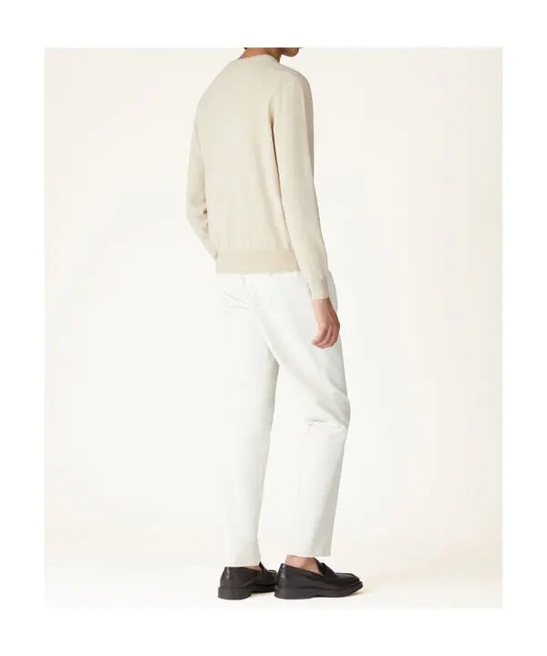 Loro Piana Cashmere V-neck Sweater - Natural