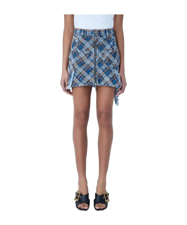 VIVIENNE WESTWOOD Zip-front Plaid Mini Skirt
