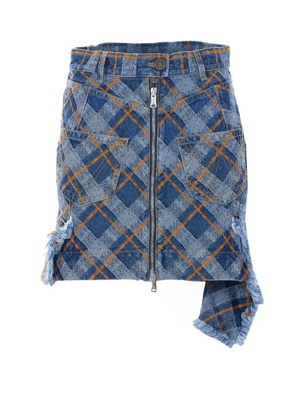 VIVIENNE WESTWOOD Zip-front Plaid Mini Skirt - No