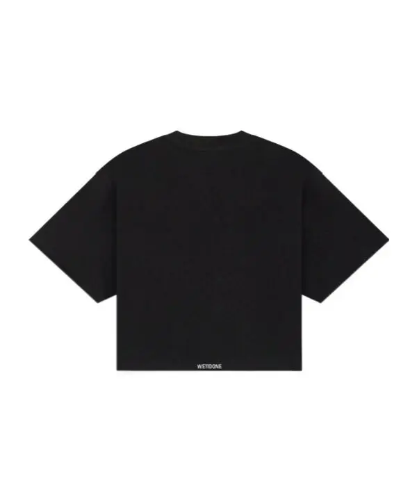 We11Done Cropped T-shirt With Logo Detail