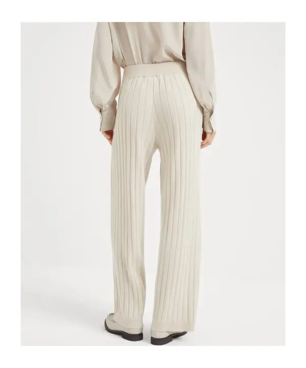 Brunello Cucinelli Ribbed Flared Pants