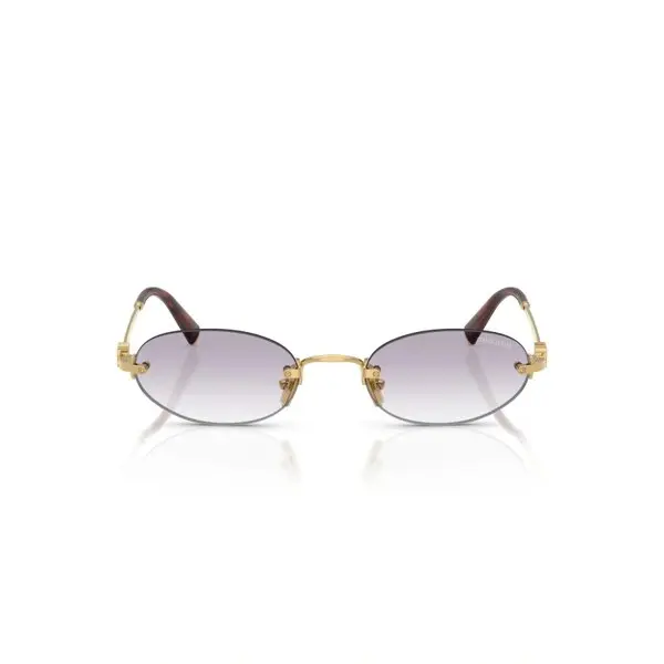Miu Miu Oval Frame Sunglasses - Gray