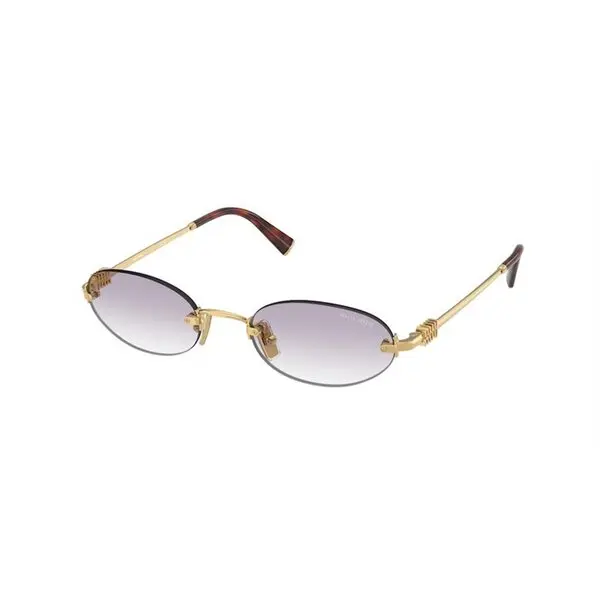 Miu Miu Oval Frame Sunglasses - Gray