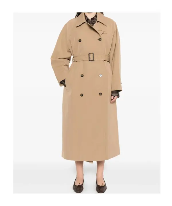 A.p.c. Belted Double-breasted Trench Coat - Nude