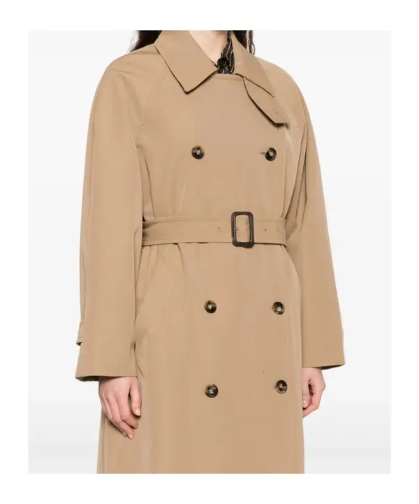 A.p.c. Belted Double-breasted Trench Coat - Nude
