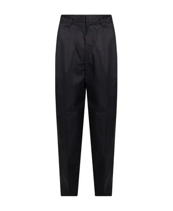 Emporio Armani Pleat-detailed Mid-rise Straight-leg Trousers - Black