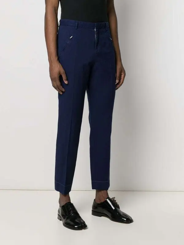 MAISON MARGIELA Zip Pocket Mid-rise Trousers - Black