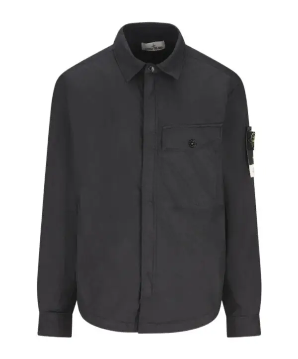 Stone Island Crinkle Coat - Black