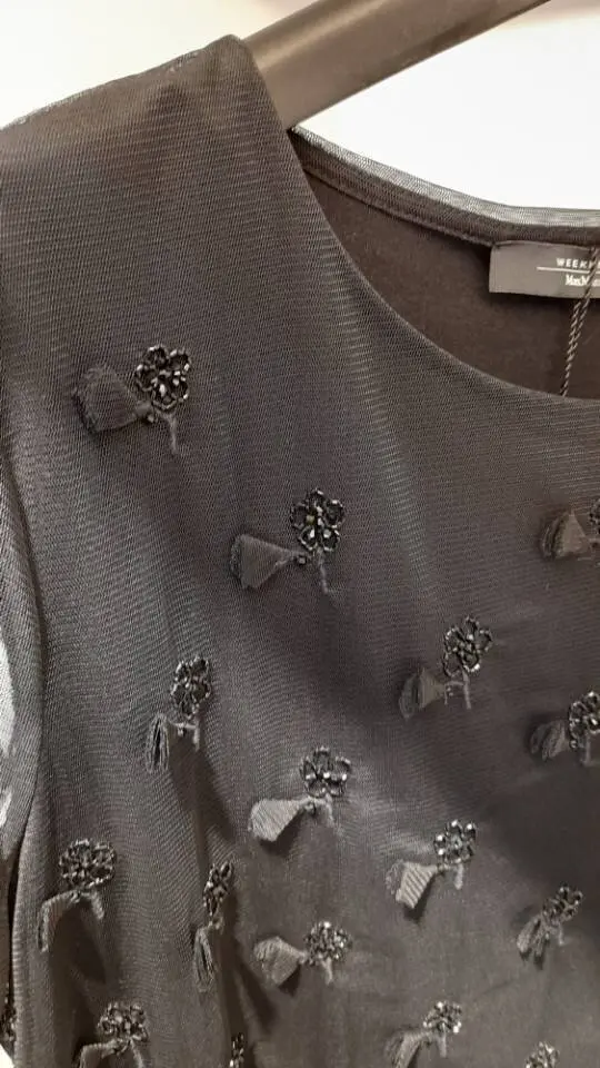Max Mara Short Sleeve Embellished Blouse