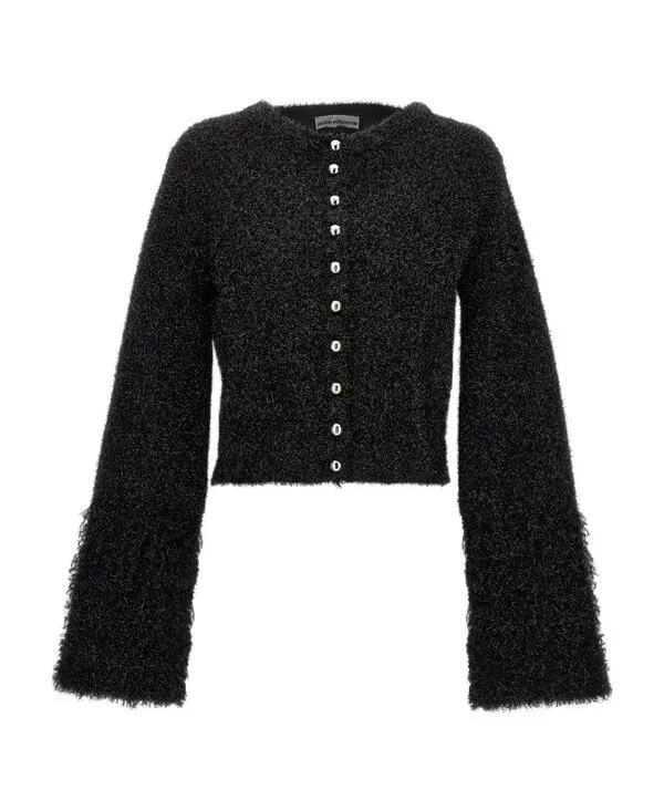 Rabanne Cropped Cardigan With Metal Buttons