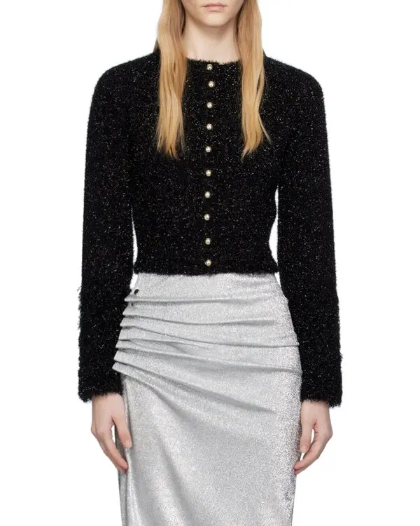 Rabanne Cropped Cardigan With Metal Buttons