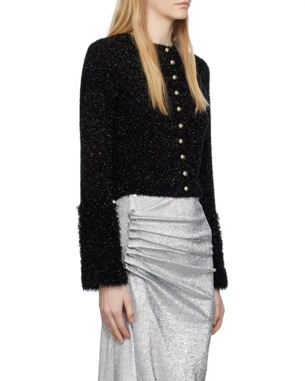 Rabanne Cropped Cardigan With Metal Buttons