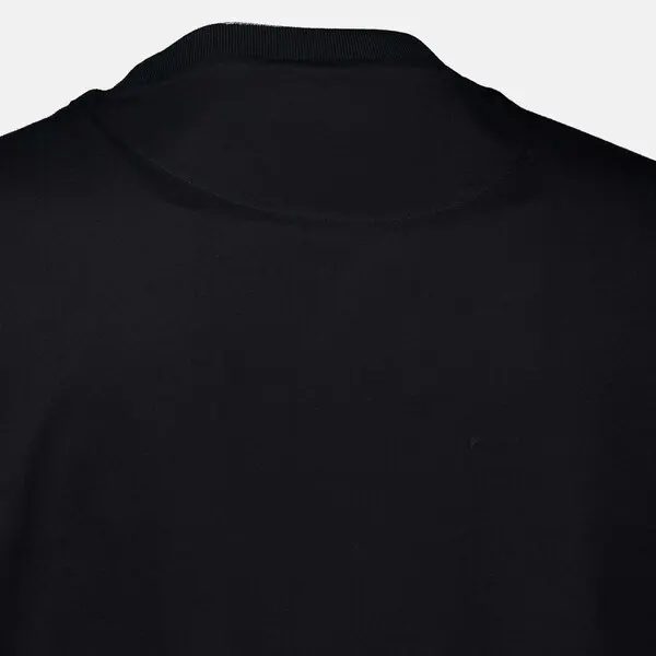 Prada Re-nylon And Jersey T-shirt With Zippered Pocket - Black