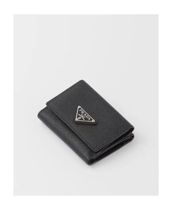 Prada Logo-plaque Press-stud Fastened Wallet