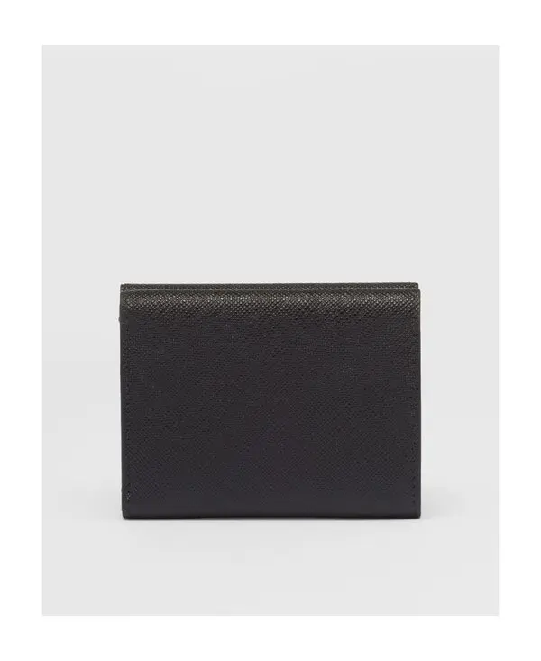 Prada Logo-plaque Press-stud Fastened Wallet