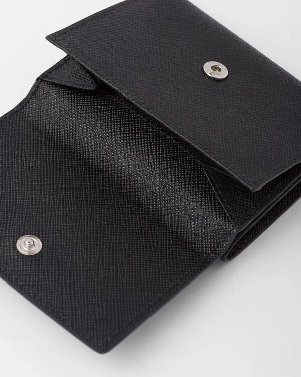 Prada Logo-plaque Press-stud Fastened Wallet